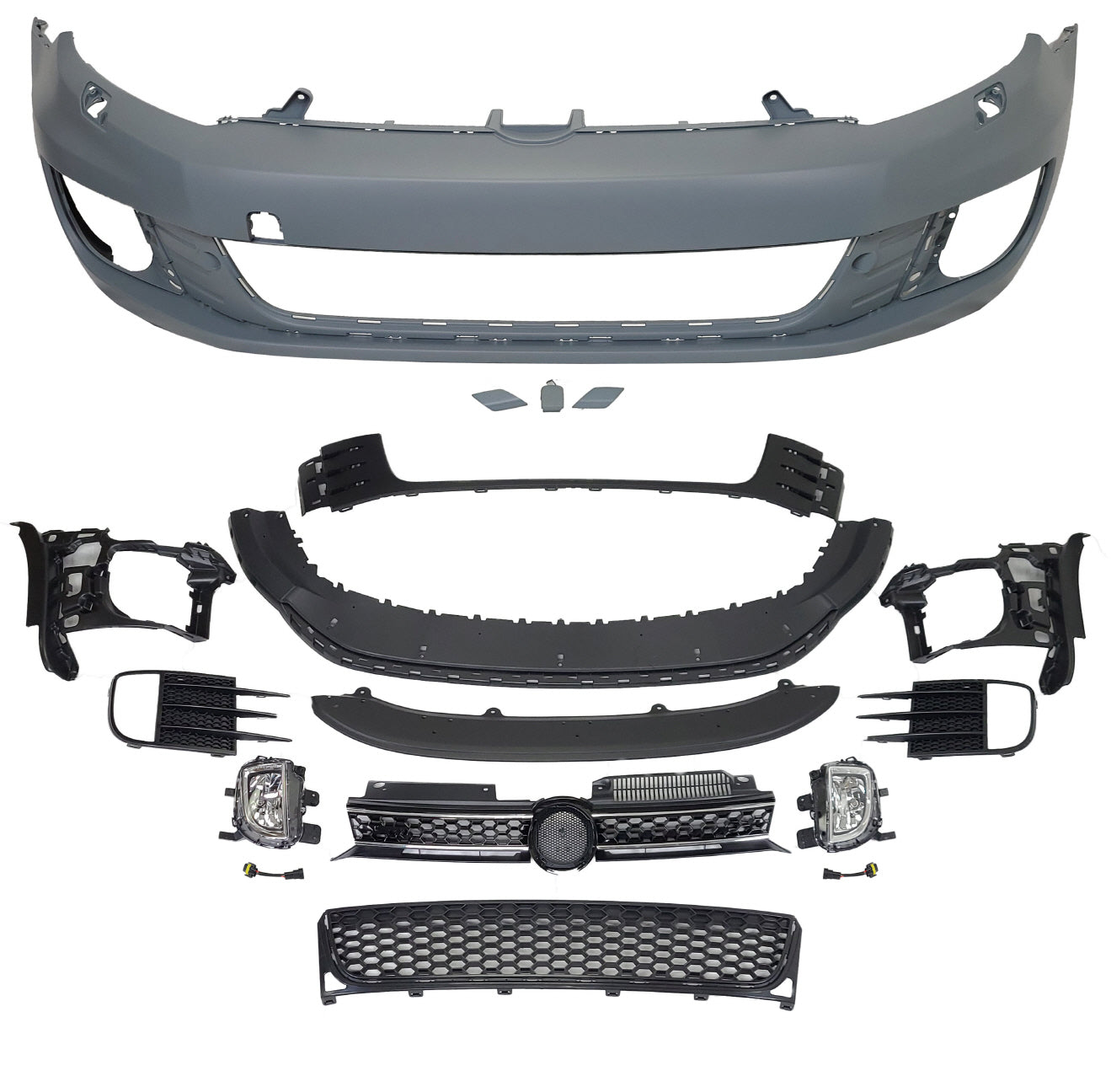 2010-2014 VolksWagen MK6 Golf GTI Look Front Bumper with Grille ...