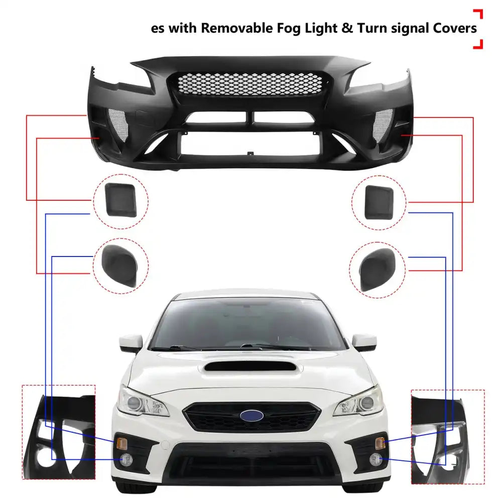 2015-2021 Subaru WRX STI Front Bumper Cover Varis Style Conversion ...